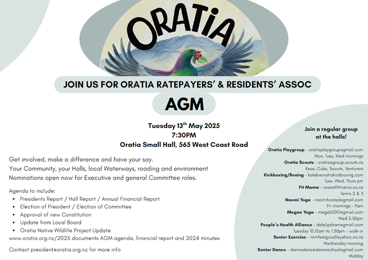 AGM 2025 Flyer – Oratia